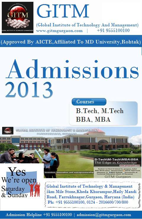 Global Institute of Technology and Management: GITM Gurgaon Admissions ...