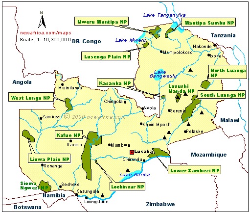 MAPS OF ZAMBIA