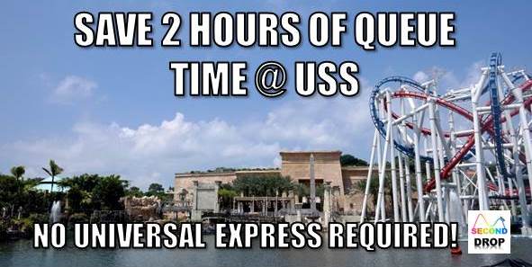 Second Drop Attractions: How to save 2 HOURS of queue time in USS