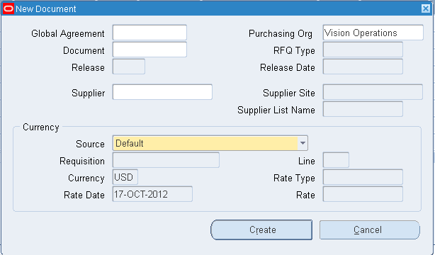 Creating a Purchase Order from an Approved Requisition | Learn Oracle
