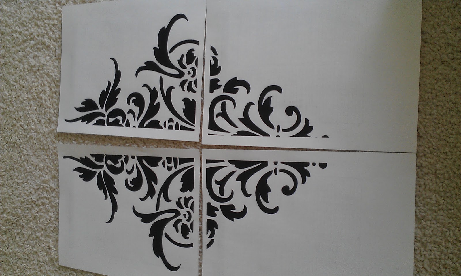 Thrifty Treasures: How to make a large stencil or pattern