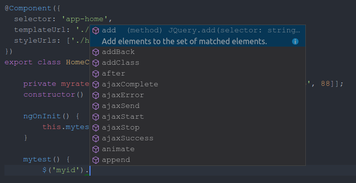 在angular2下的typescript中使用jquery的$變數 順便設定d3。