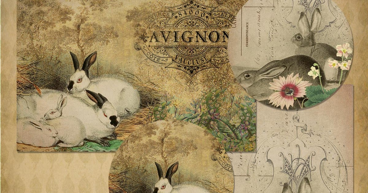 Digital Antiques: Vintage Victorian Rabbits