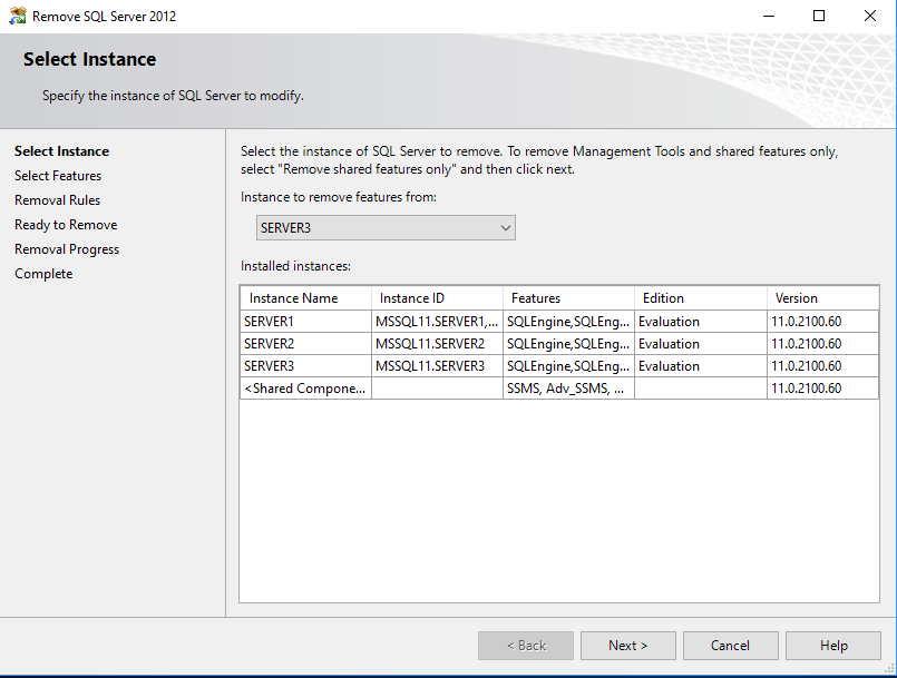 Uninstall SQL Server 2012 - SQL Server
