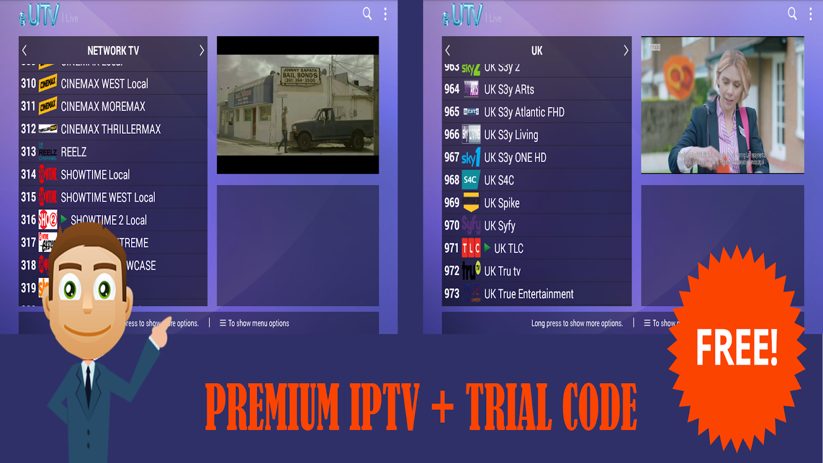 EUTV : PREMIUM IPTV TO WATCH BEST PREMIUM CHANNELS + 1 USER & PASS NEW ...