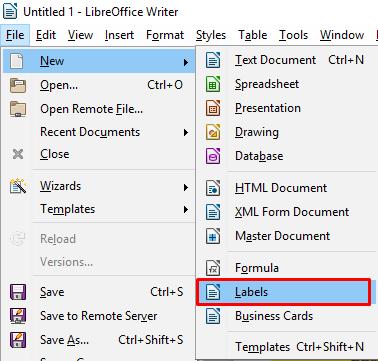 Format Label Tom & Jerry 104 - LibreOffice