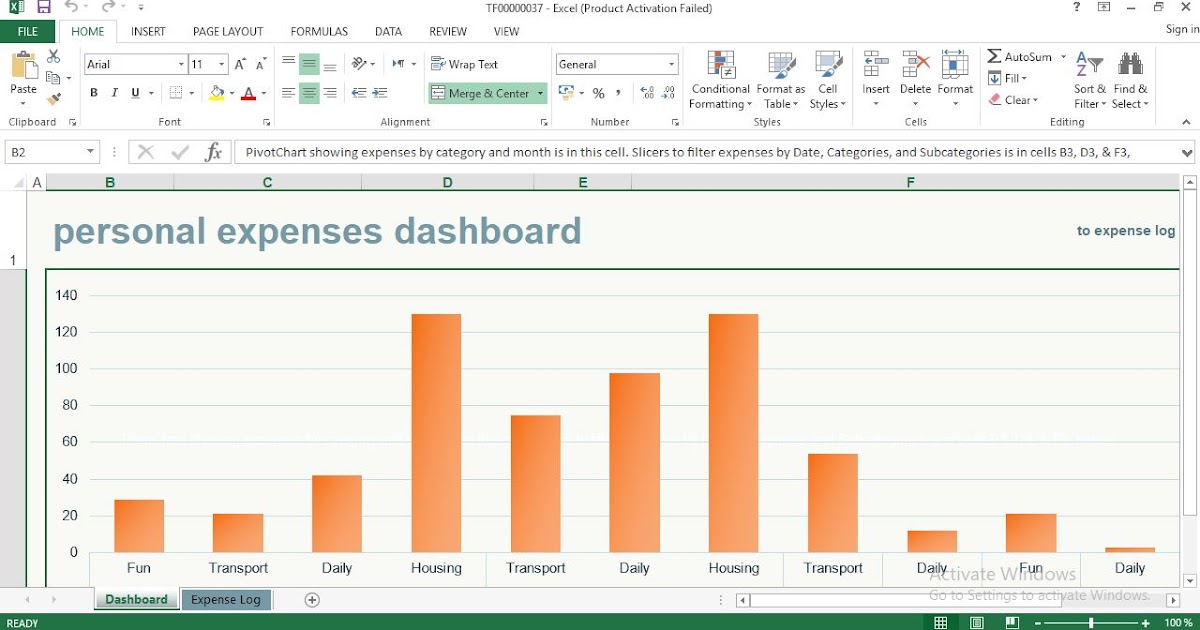 Financial Management Personal Expenses Calculator Excel Template 