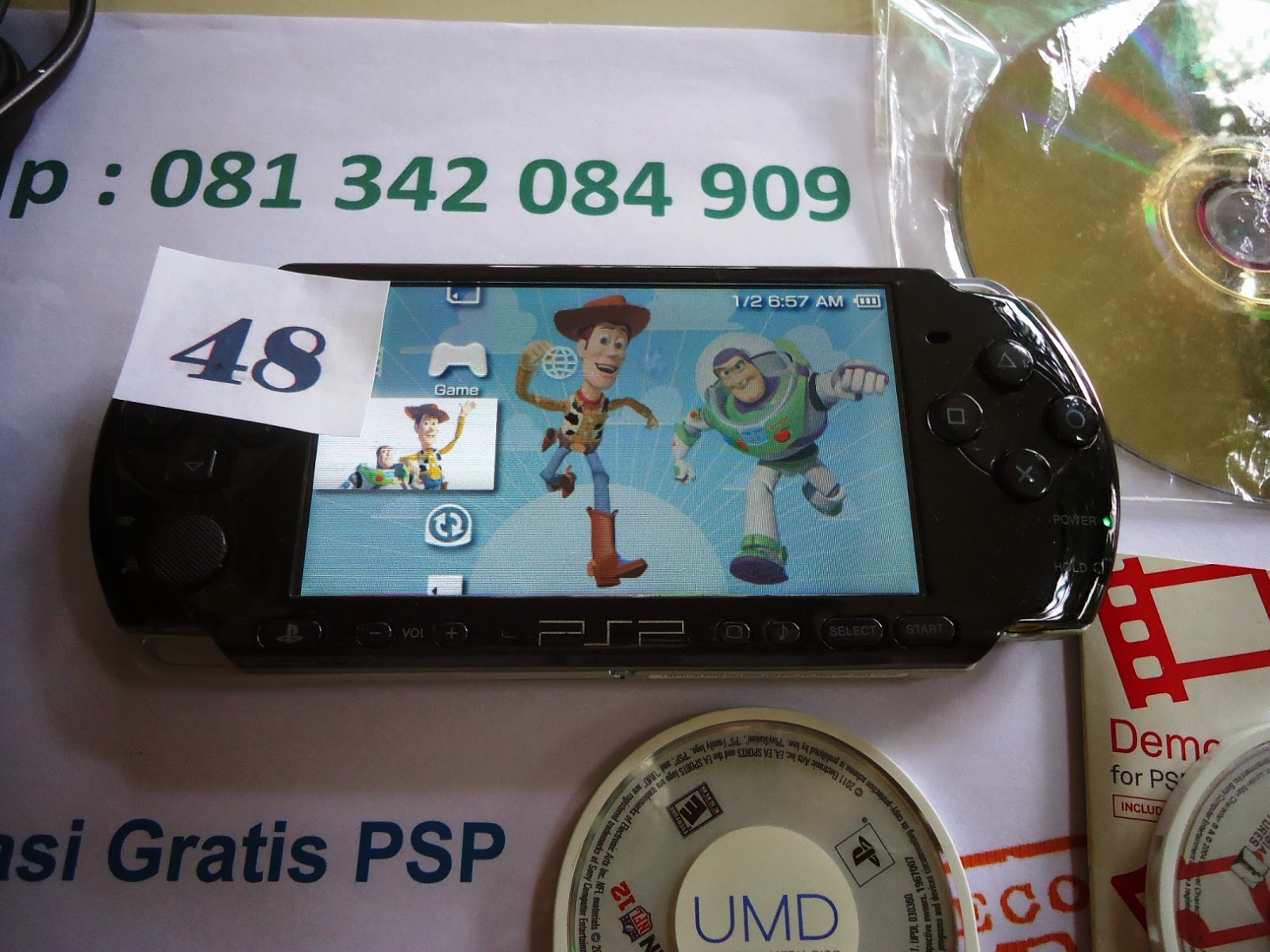 #48 PSP 3001 Black Toy Story 3 + UMD Original PSP + 8 Gb - Obral PSP Second
