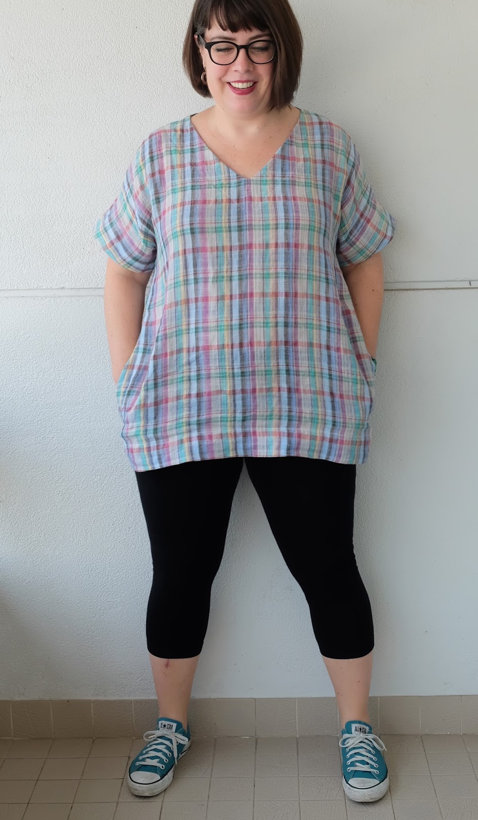 Cookin' & Craftin': Plaid Linen Elani Tunic