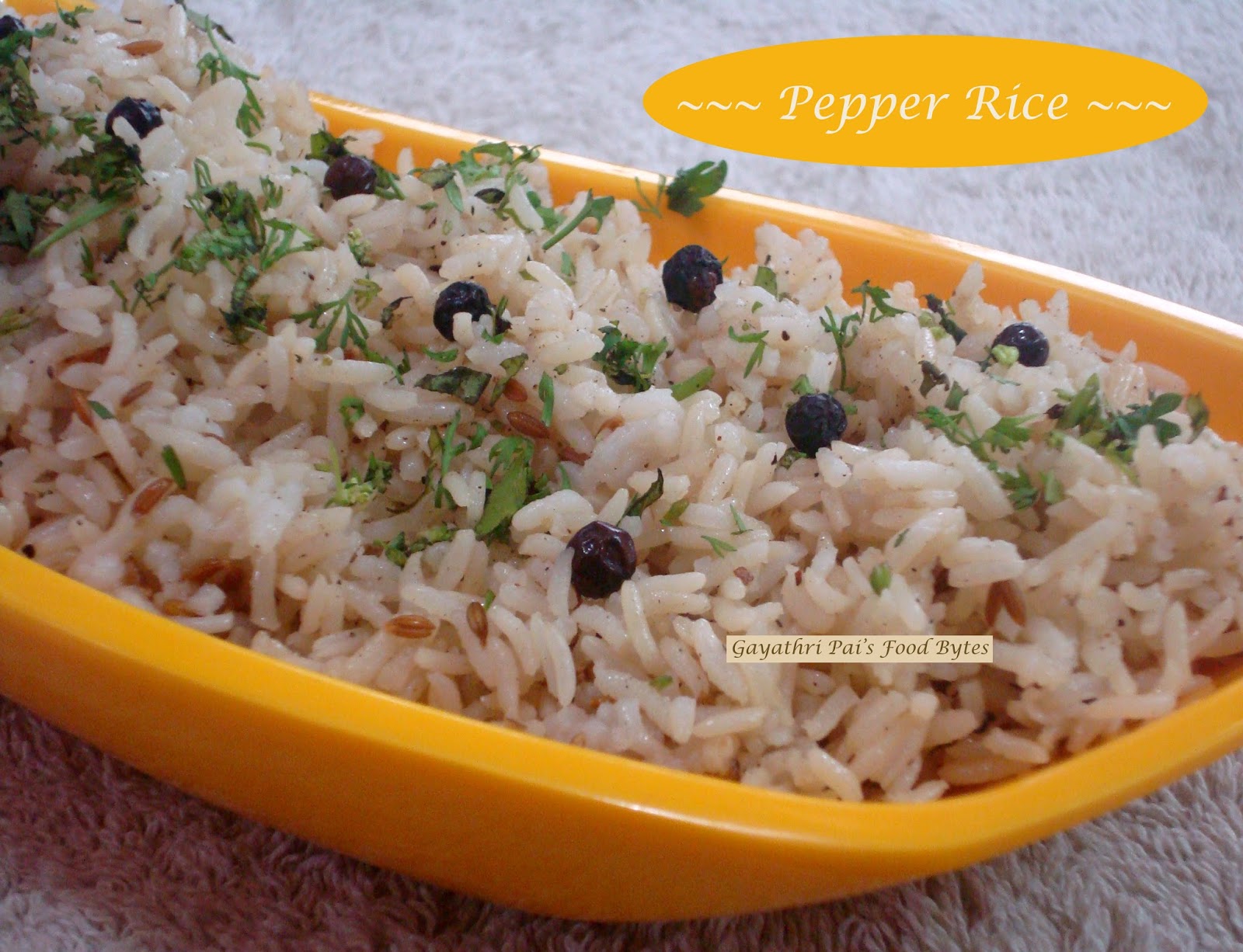 Gayathri Pai's Food Bytes: Pepper Rice.