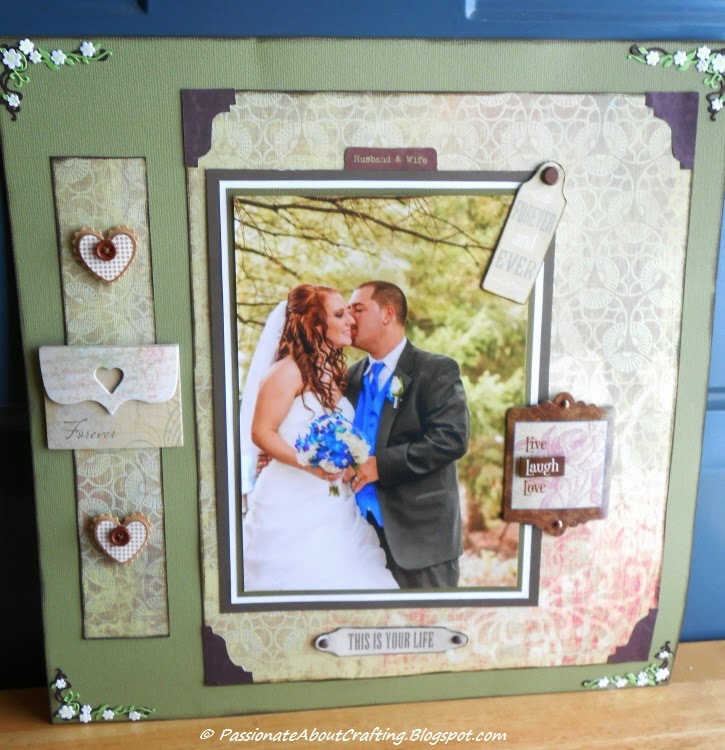 Passionate About Crafting : Rustic Wedding Scrapbooking Page Layout Idea