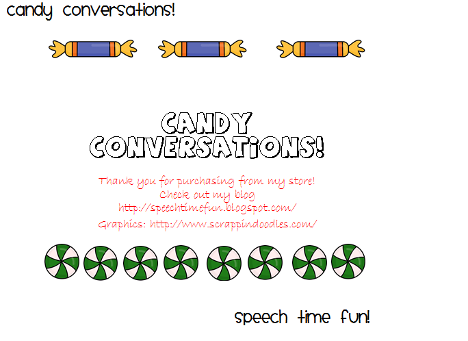Candy Conversations! - Speech Time Fun: Speech and Language Activities