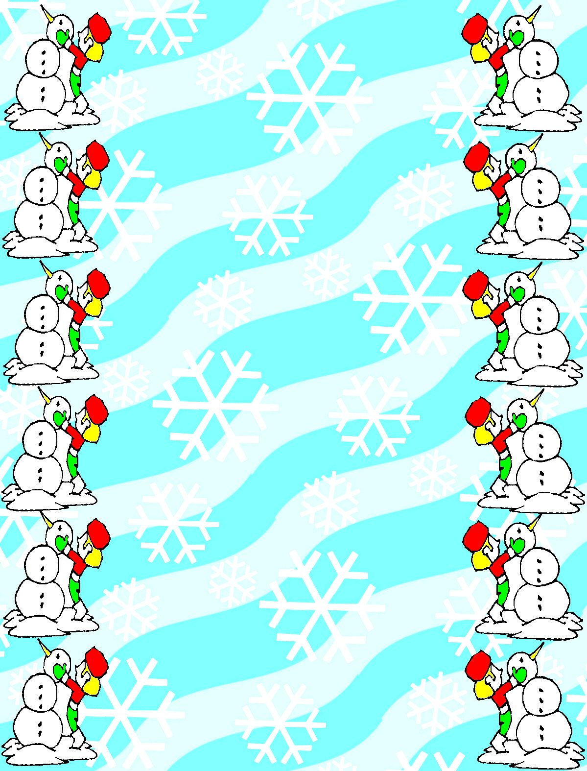 Snowman Borders,Frames And Backdrops