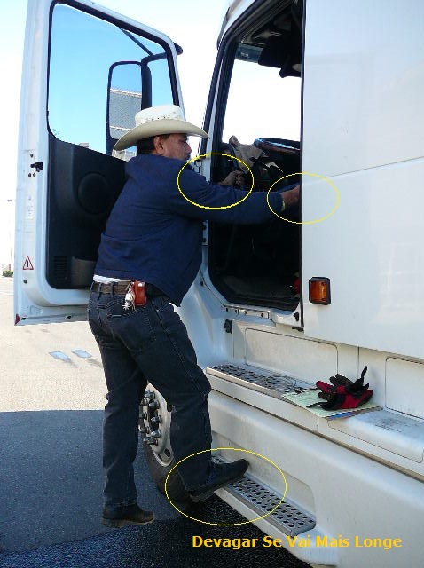 Contato de três pontos - Ajudam a evitar quedas - Devagar Se Vai Mais Longe