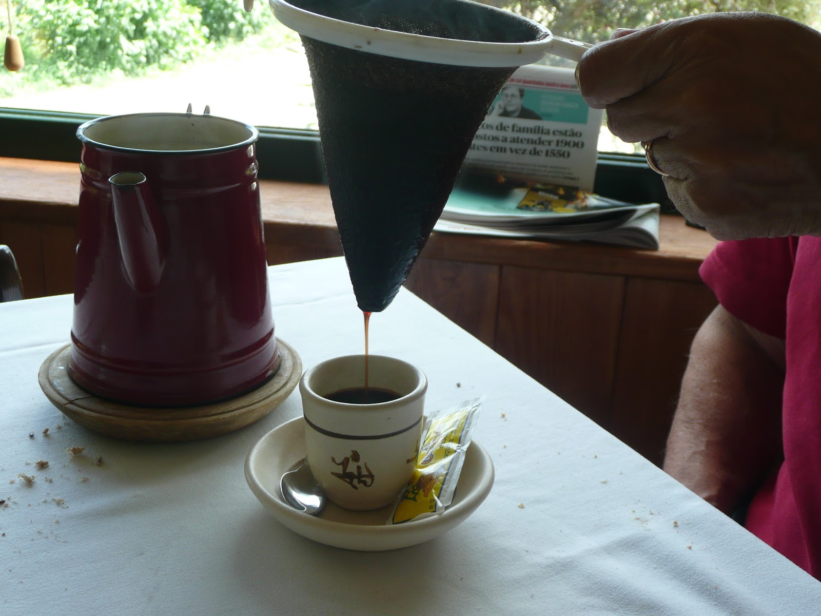 O meu pensamento viaja: Café de saco