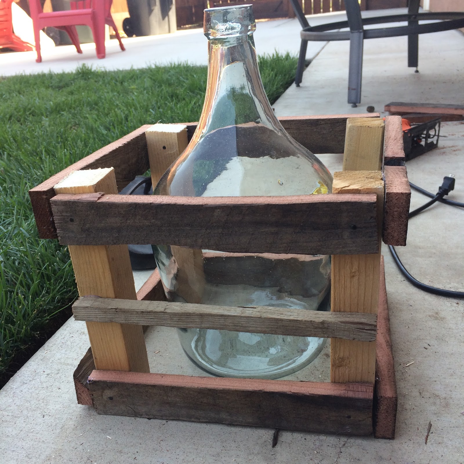 DIY Crated Glass Bottle - Designed Simple