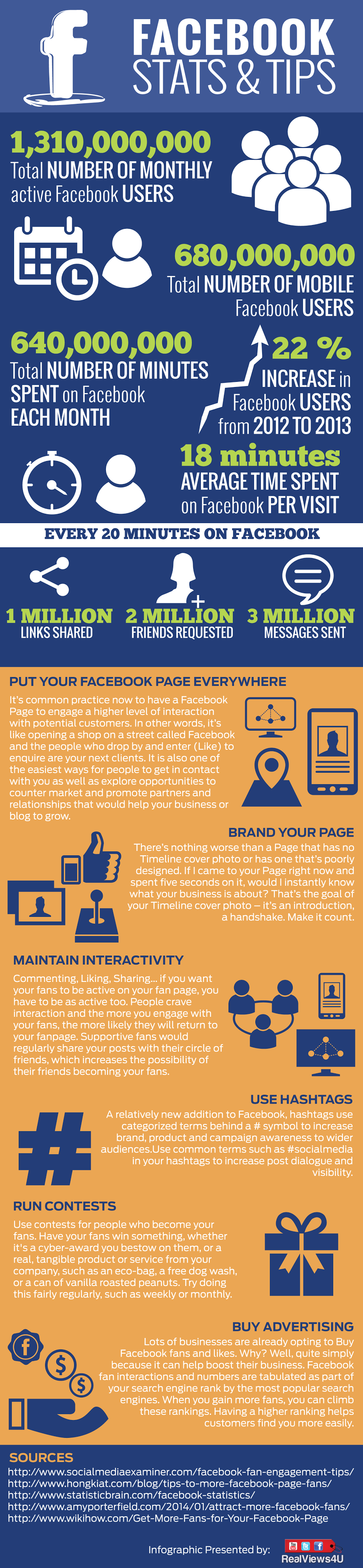 Facebook Stats And Tip - infographic