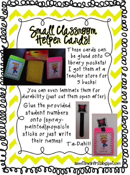 Sweet Times in First: Classroom Helpers! Flash Sale!