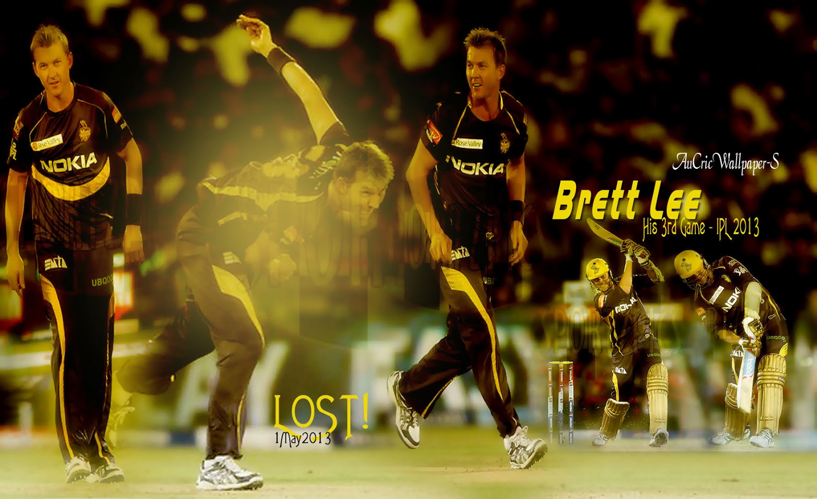 Australian Cricket Team Wallpaper: Brett Lee wallpaper HQ IPL 2013 KKR