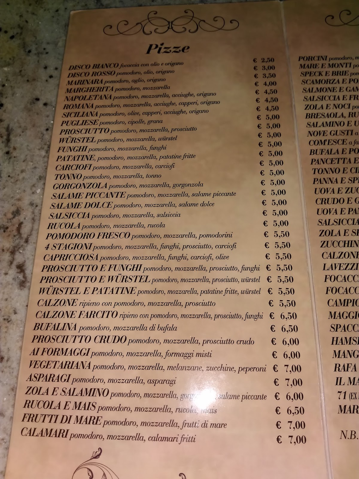 Menu e Prezzi: Ristorante Pizzeria SPACCANAPOLI a Parona (Pavia) in ...