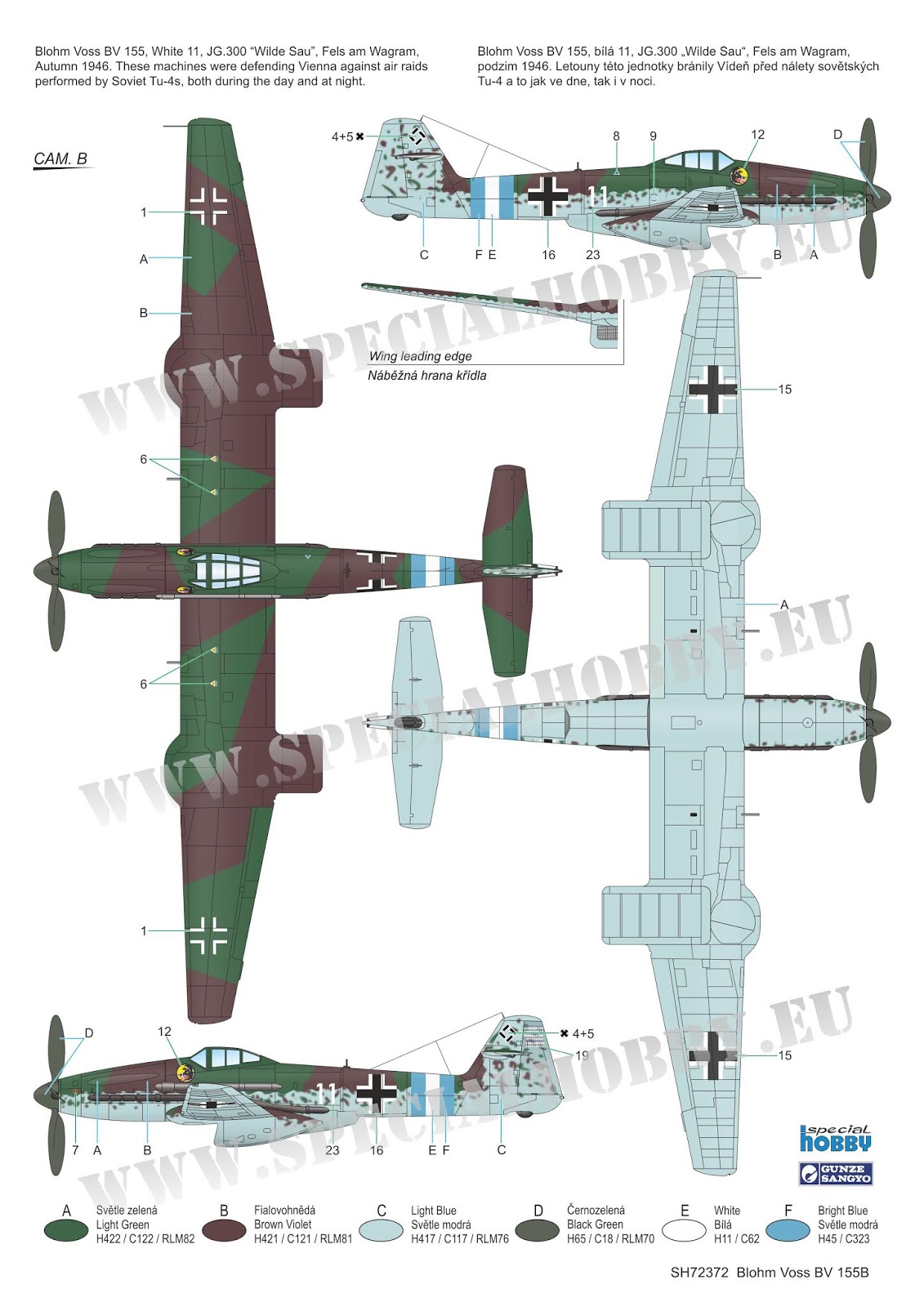 SH72372 Blohm Voss BV 155B 'Luftwaffe 46 High Altitude Fighter ...