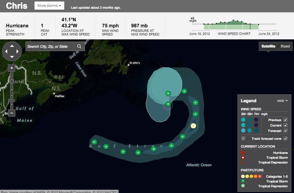 Hurricane-tracking - "Advances in Cartography" Edition