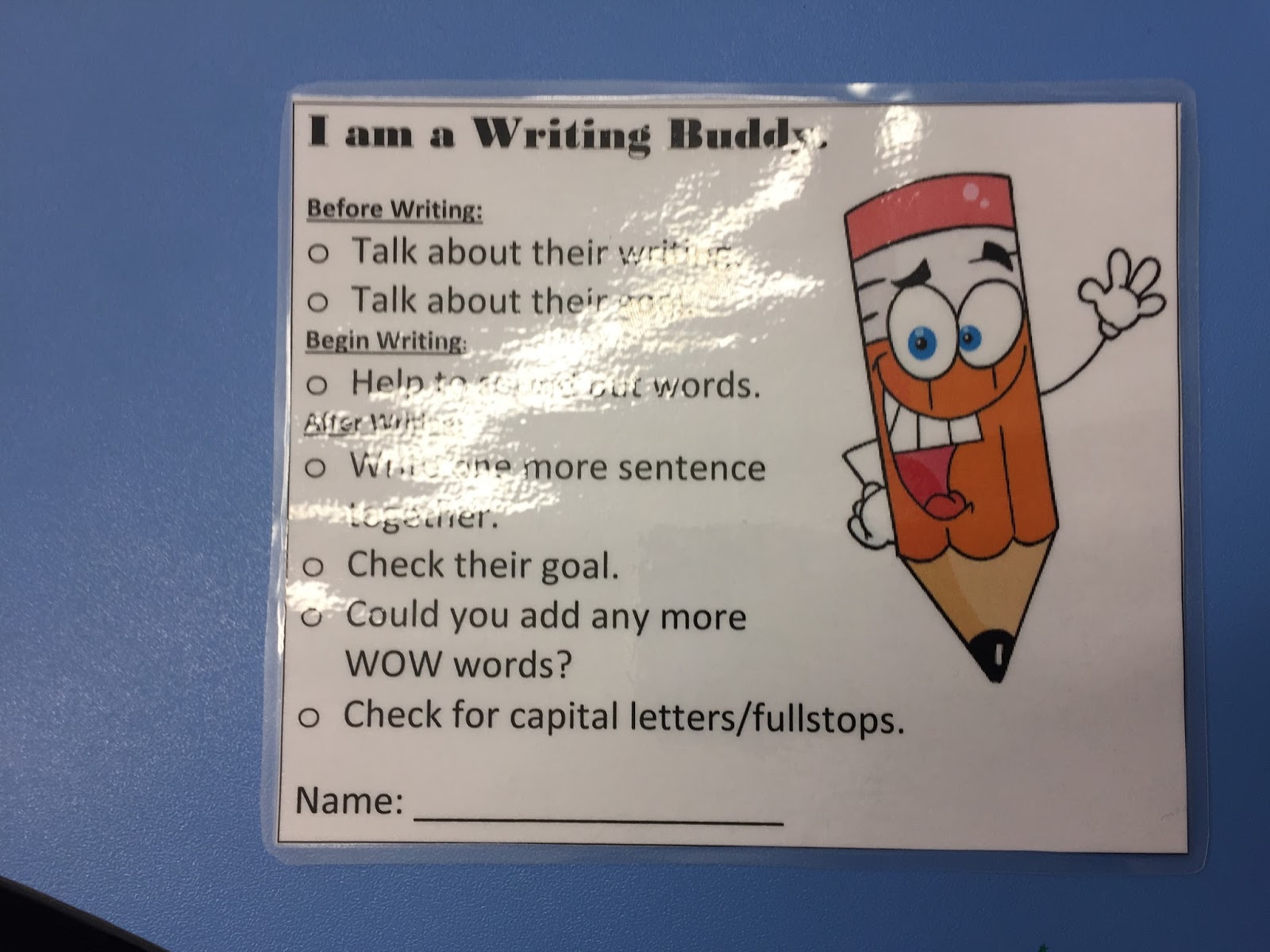 My Teaching and Learning Journey: Writing Buddies
