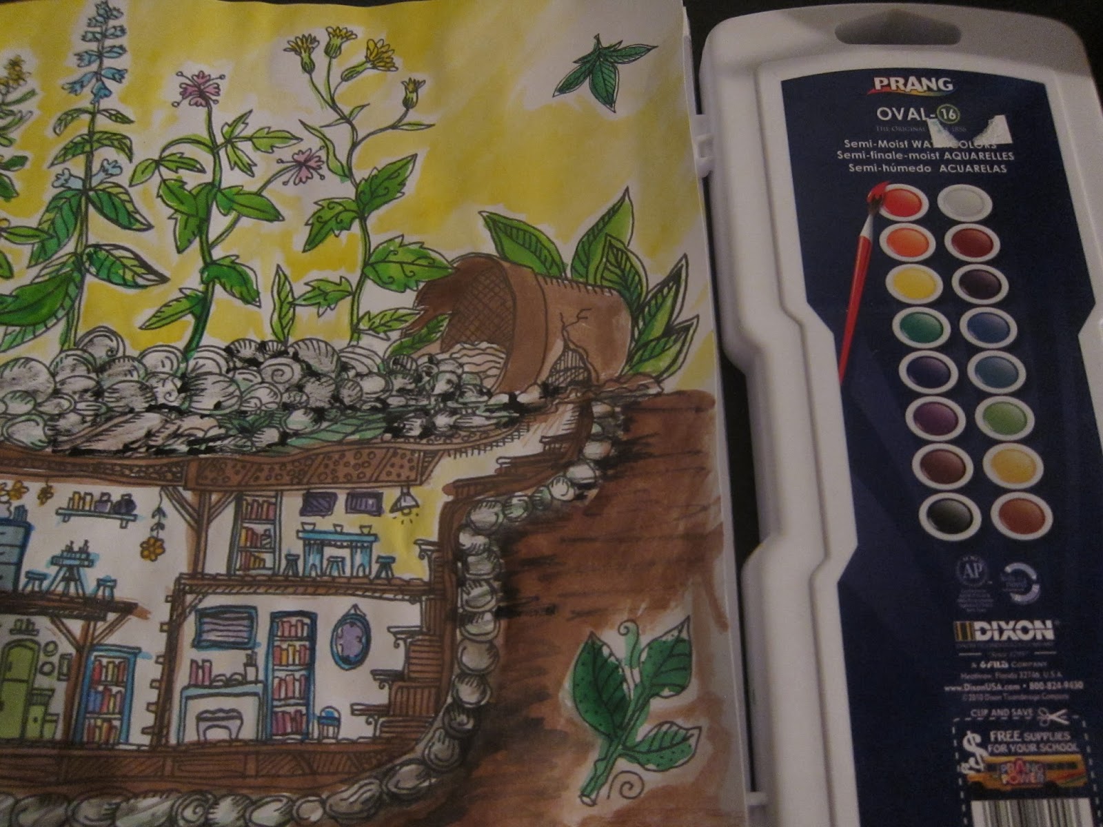 The Idea Book: Adult Coloring book review and each medium used