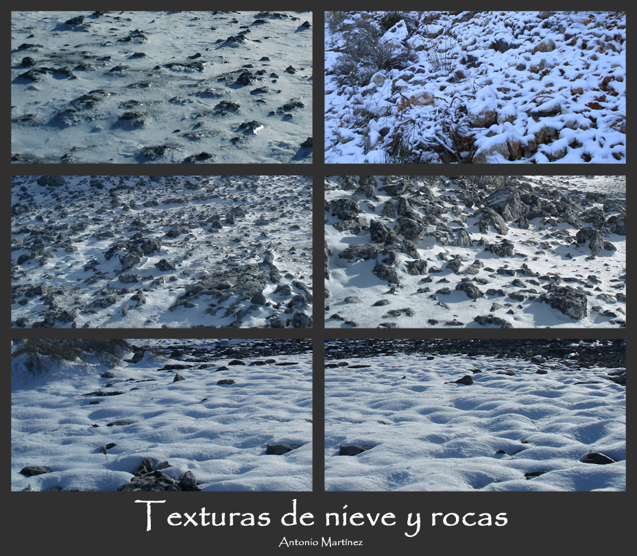 Una ventana a la naturaleza: Texturas de nieve y roca.