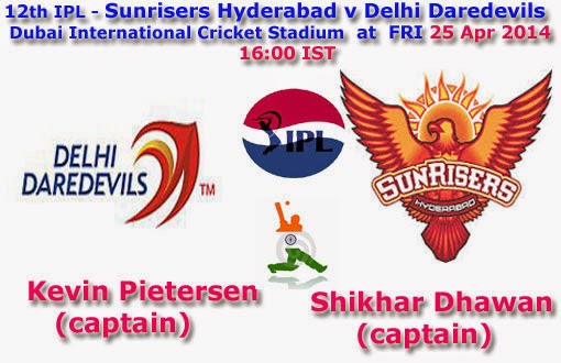 Indian Cricket Updates Information: 12th match - Sunrisers Hyderabad v ...