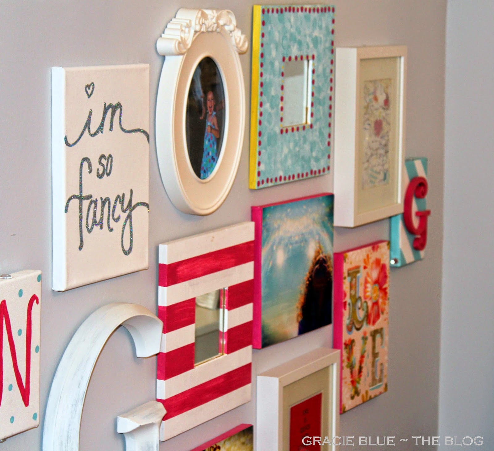 Gracie Blue : I'm so Fancy.... {Easy DIY Glitter Canvas Art}