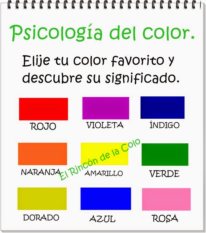 El Rincón de la Colo: TEST DE PSICOLOGÍA EL COLOR