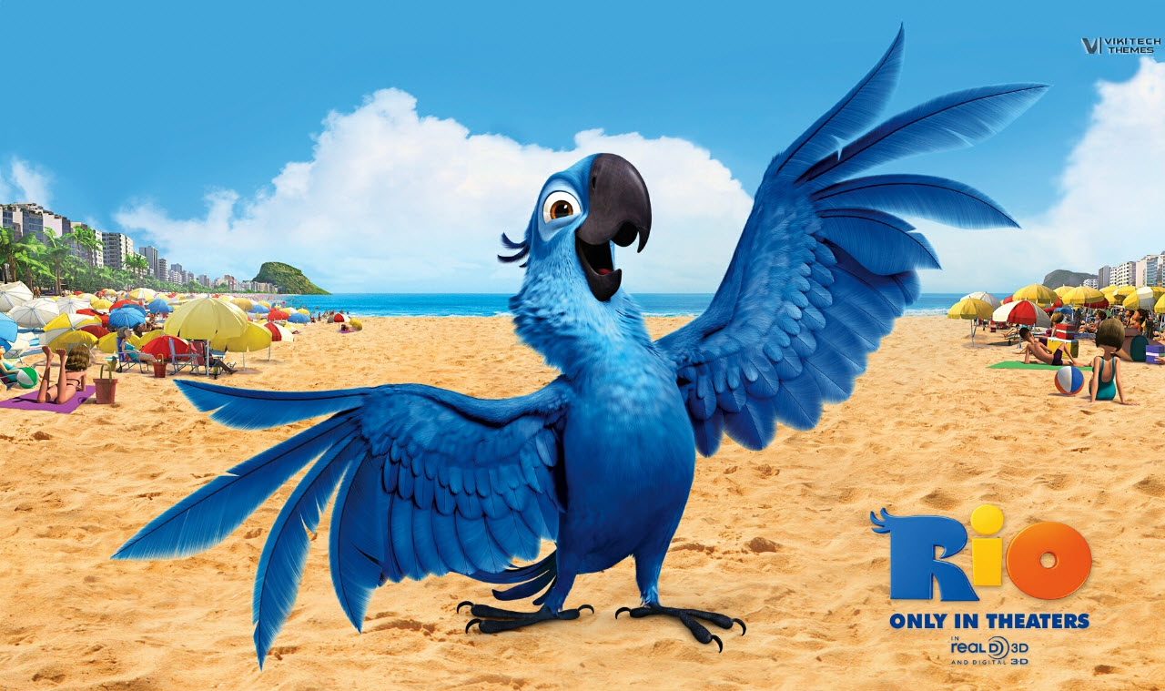Seket Pitue: Angry Birds Rio Blu iPad 3 PC Wallpaper