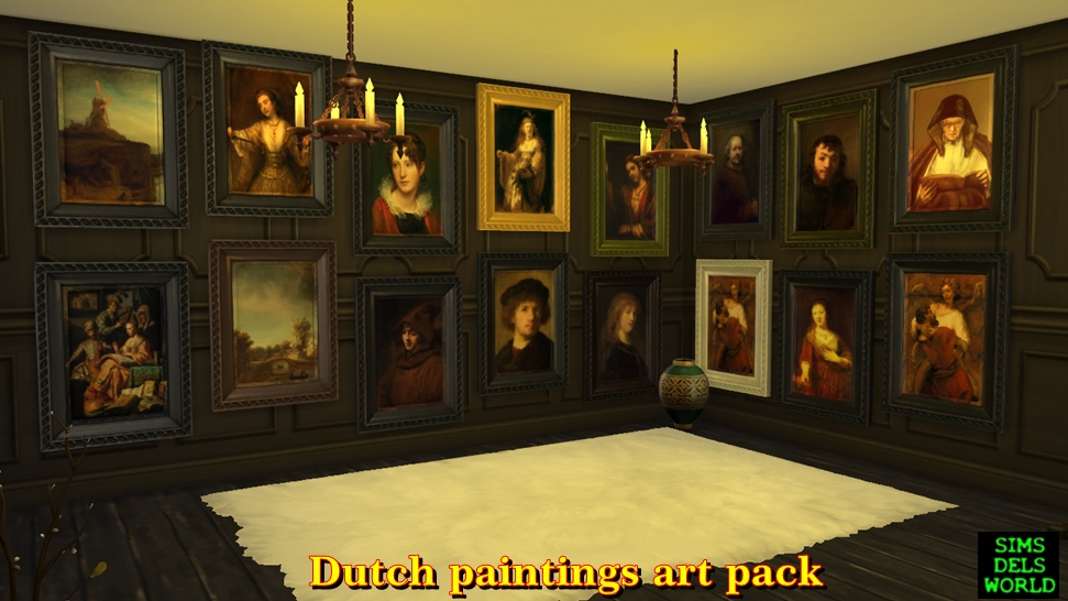 SimsDelsWorld: The Sims 4 : Dutch paintings art pack (CC version)