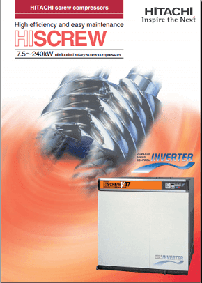 CATALOGUE Hitachi oil-flooded rotary screw compressor Hiscrew 7.5 ...