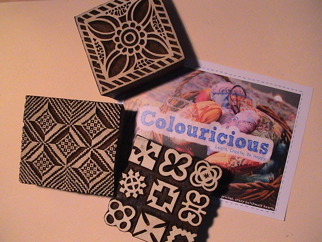 Textile Butterfly: Printing with new blocks from "Colouricious".