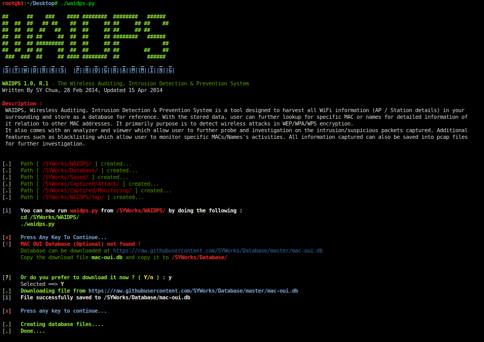 WAIDPS (Wireless Auditing and IDS/IPS) :: Tools - ToolWar | Information ...