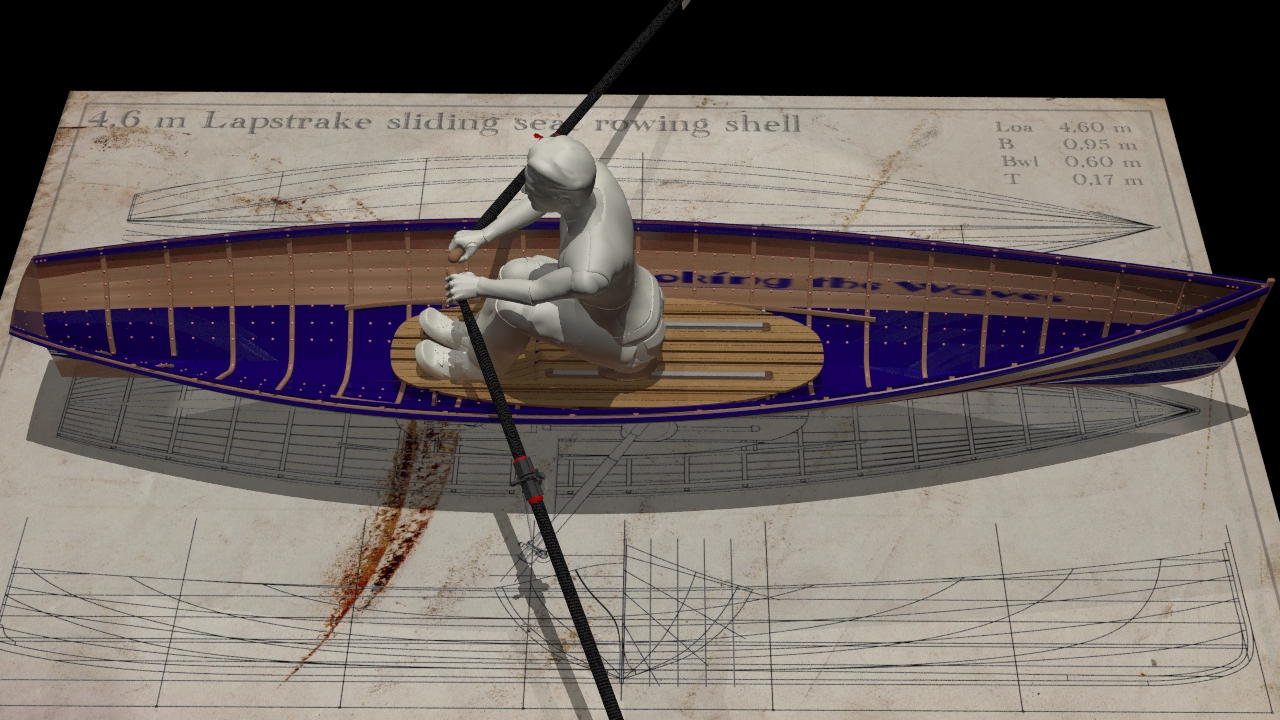 wind and water and earth: 4.6m Lapstrake sliding seat rowing shell