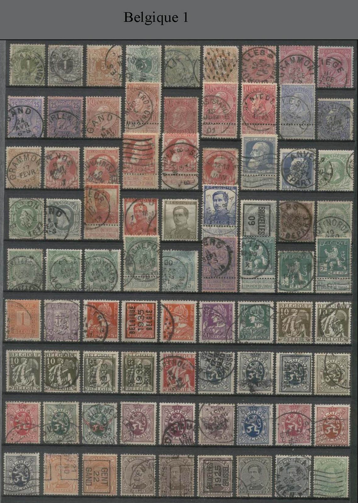 Ma collection et plus encore...: Ma collection de timbres-poste Belgique
