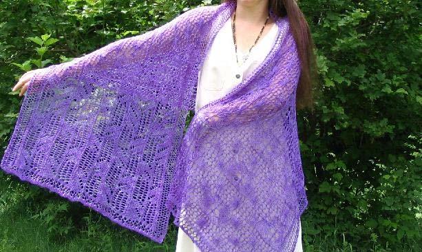 free knitting pattern: new rectangular knitting shawl patterns