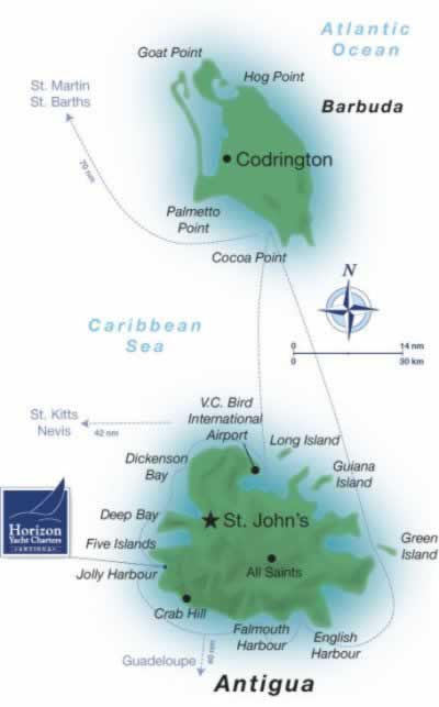 MAPS OF ANTIGUA AND BARBUDA ~ Klima Naturali™