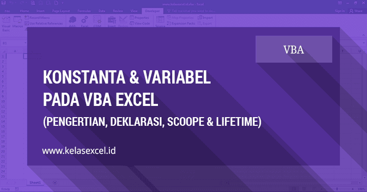 Mengenal Konstanta Dan Variabel Pada Vba Excel 05 Kelasexcel Id