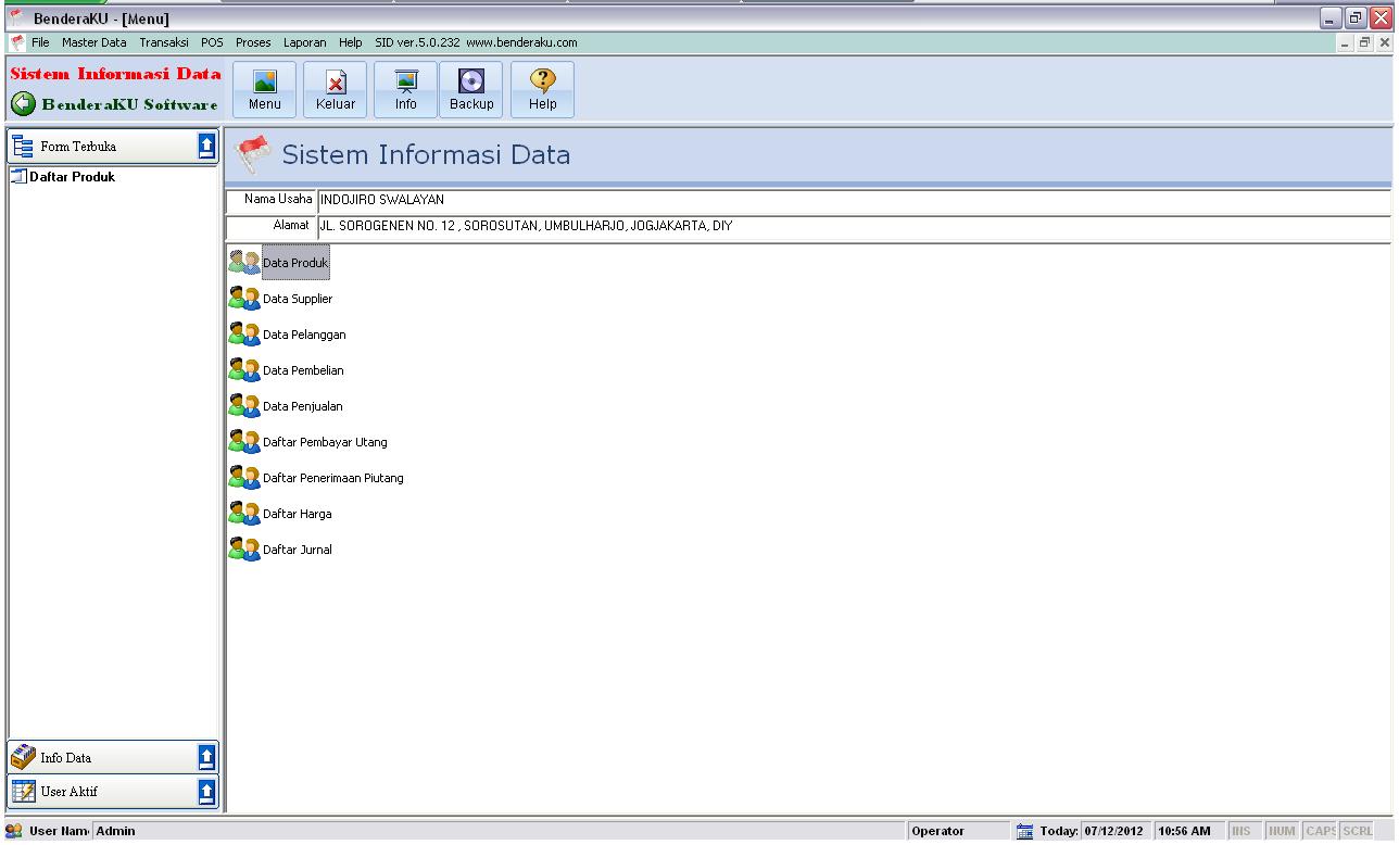 BenderaKU: Software SID Retail (Aplikasi Toko Minimarket dan Swalayan)