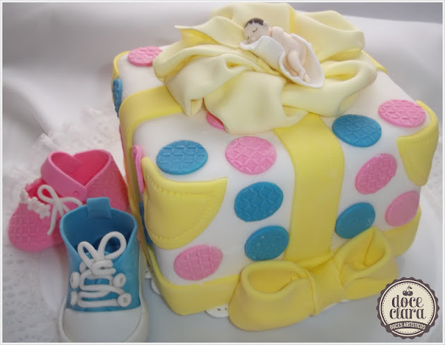 Doce Clara: Bolo bebê.. Menina ou Menino?