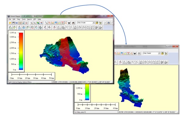 Memotong Citra Digital Elevation Model (atau SRTM) di Global Mapper ...