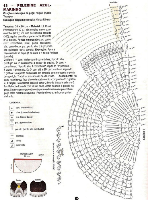 Tina's handicraft : 72 charts for crochet shawl
