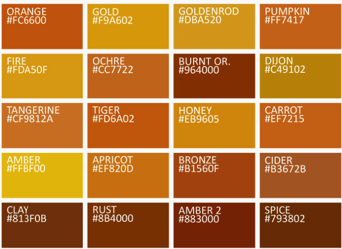 Kamus Warna Varian Nama Warna Warna dan Thesaurus Warna Kode HTMLnya