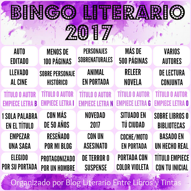 Mi Rinconín de Lectura: Reto Bingo Literario