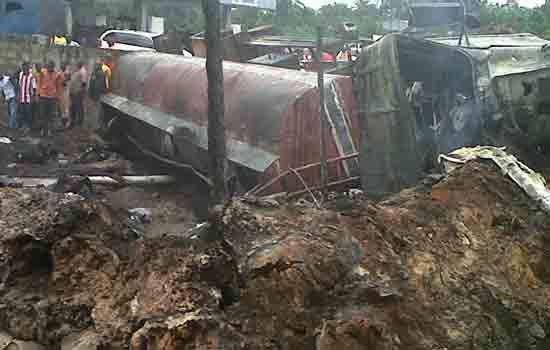 Horrific pictures of the fuel tanker explosion in Rivers State