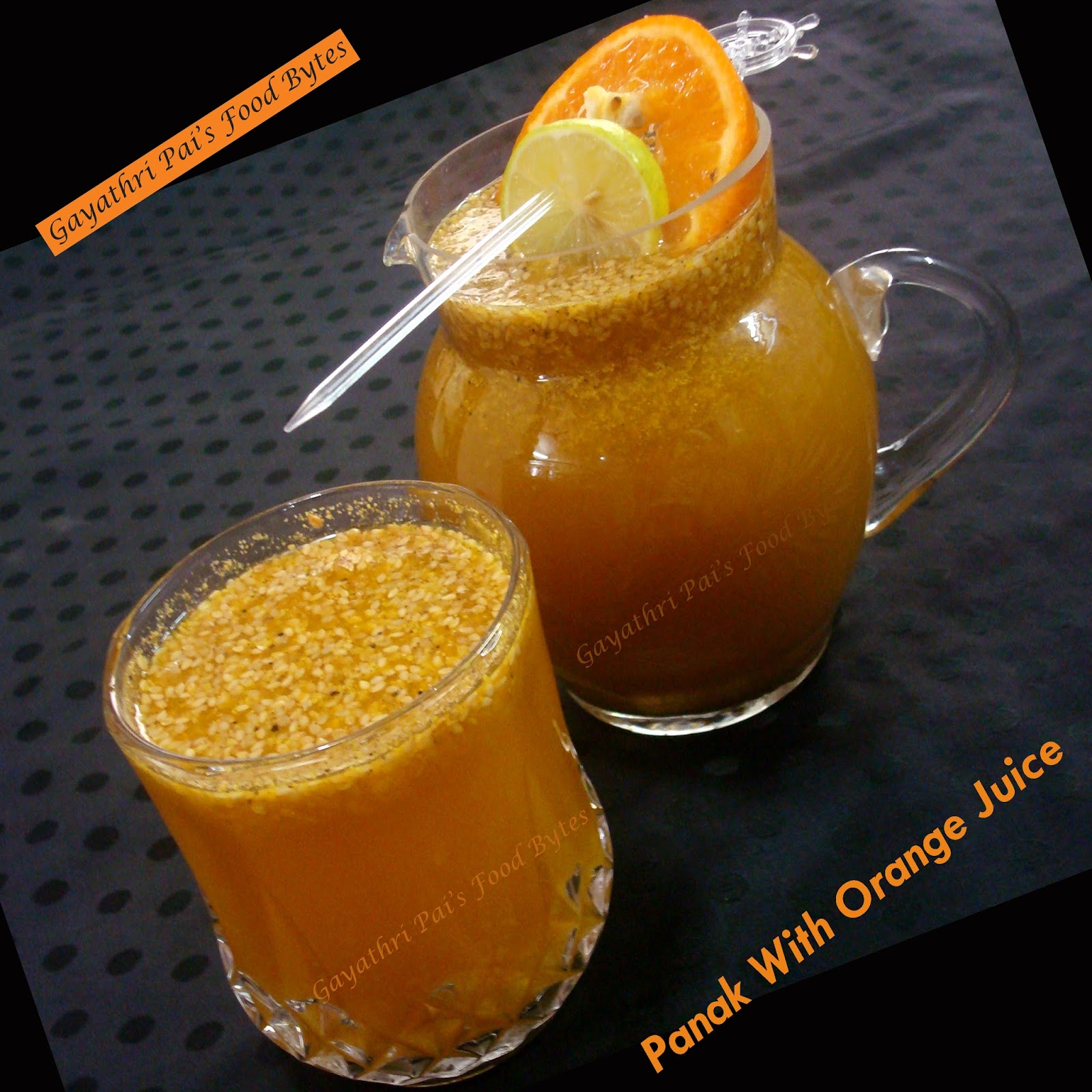 Gayathri Pai's Food Bytes: Chilled Panak With Orange Juice.